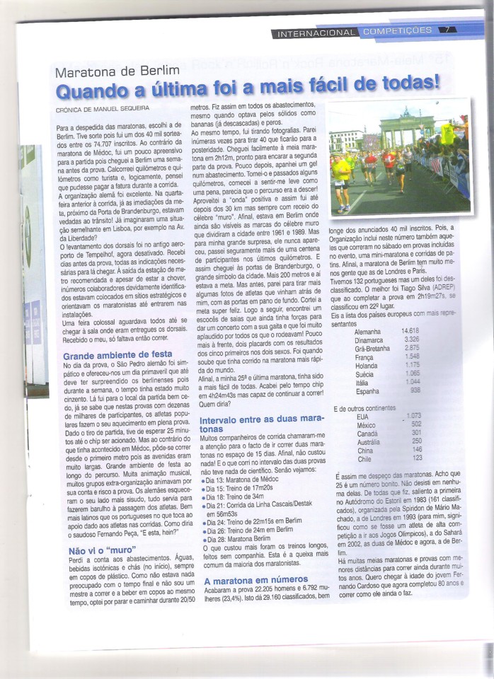 A Maratona de Berlim vista por quem já a correu - Tira o rabo do sofá